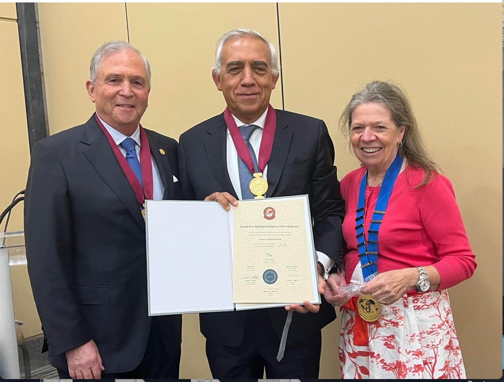 Prof. dr. Joaquim Murta tomou posse como membro da Academia Ophthalmologica Internationalis